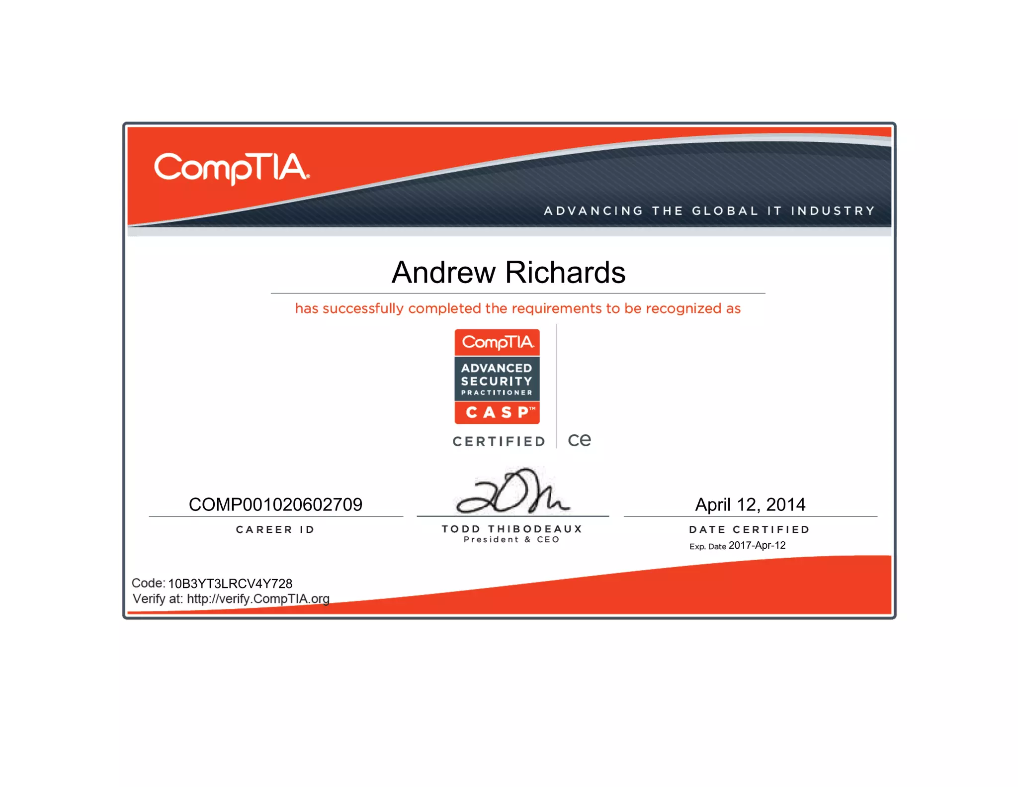 CompTIA Advanced Security Practitioner | PDF | Credit Cards | Personal Debt