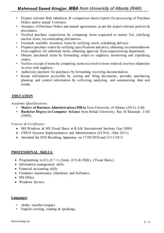 Mahmoud Saeed Alnajja resume | DOCX