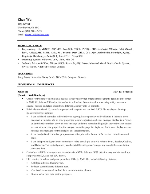 Zhen_Wu_Resume_V2 | DOCX