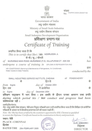 HVAC CERTIFICATE | PDF