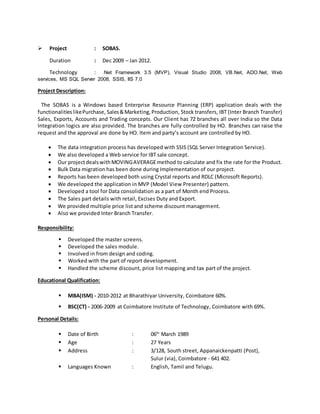 Gayathri Sundaram - Resume | DOCX