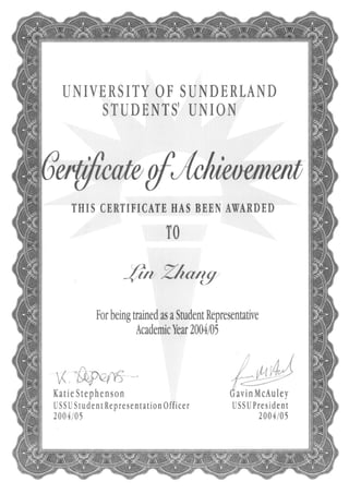 Sunderland Student Representative | PDF