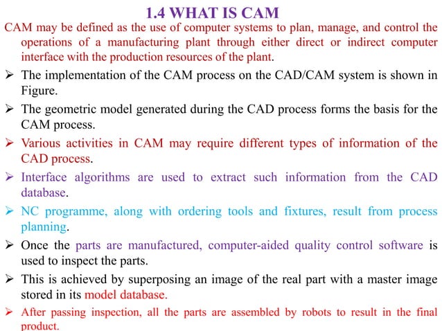 CAD AND CAM unit I.pptx | Computing | Technology & Computing