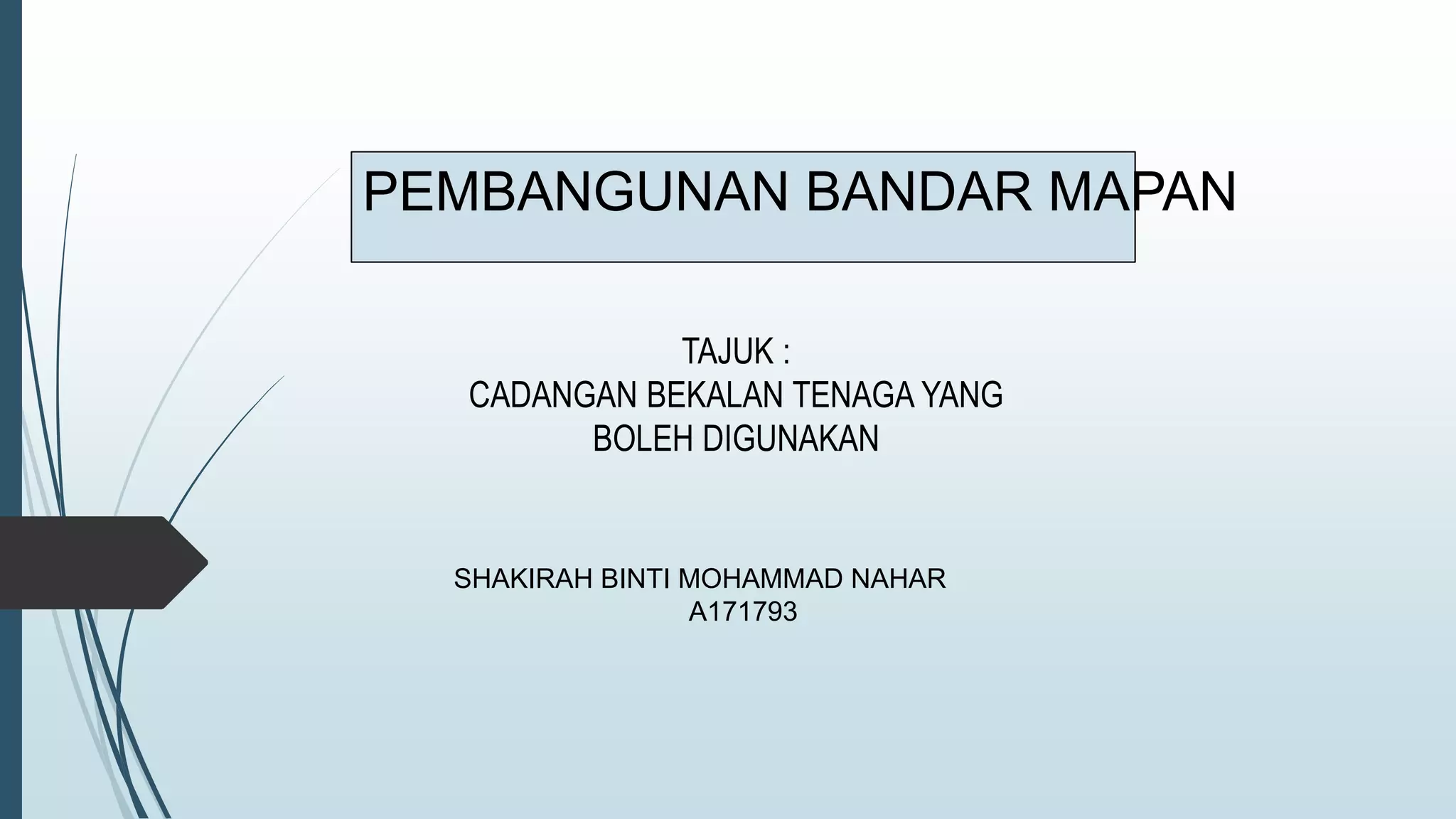 Cadangan bekalan tenaga yang boleh digunakan | PPTX