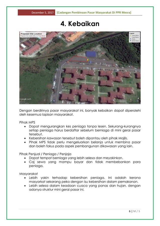 Cadangan Pembinaan Pasar Masyarakat Di Ppr Taman Mesra Sandakan Pdf