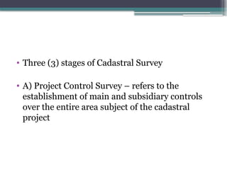 Discussion about Cadastral-survey-project | PPTX