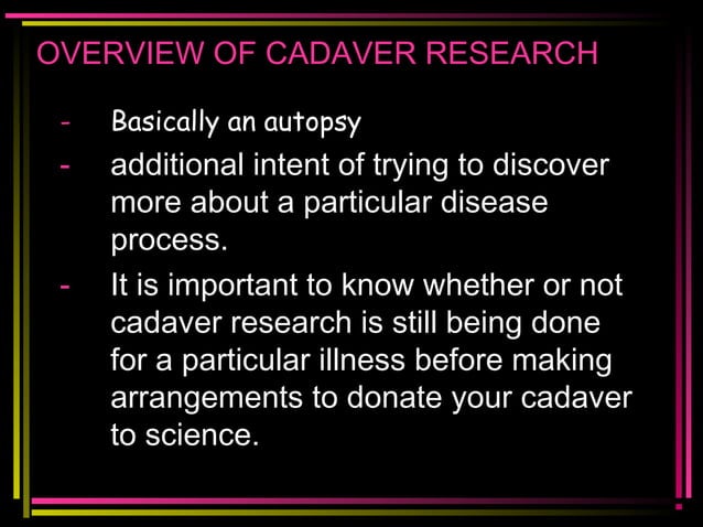 Cadaver for research | PPT | Islam | Religion & Spirituality