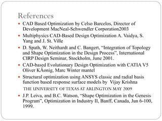 Cad based shape optimization | PPT