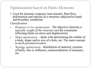 Cad based shape optimization | PPT