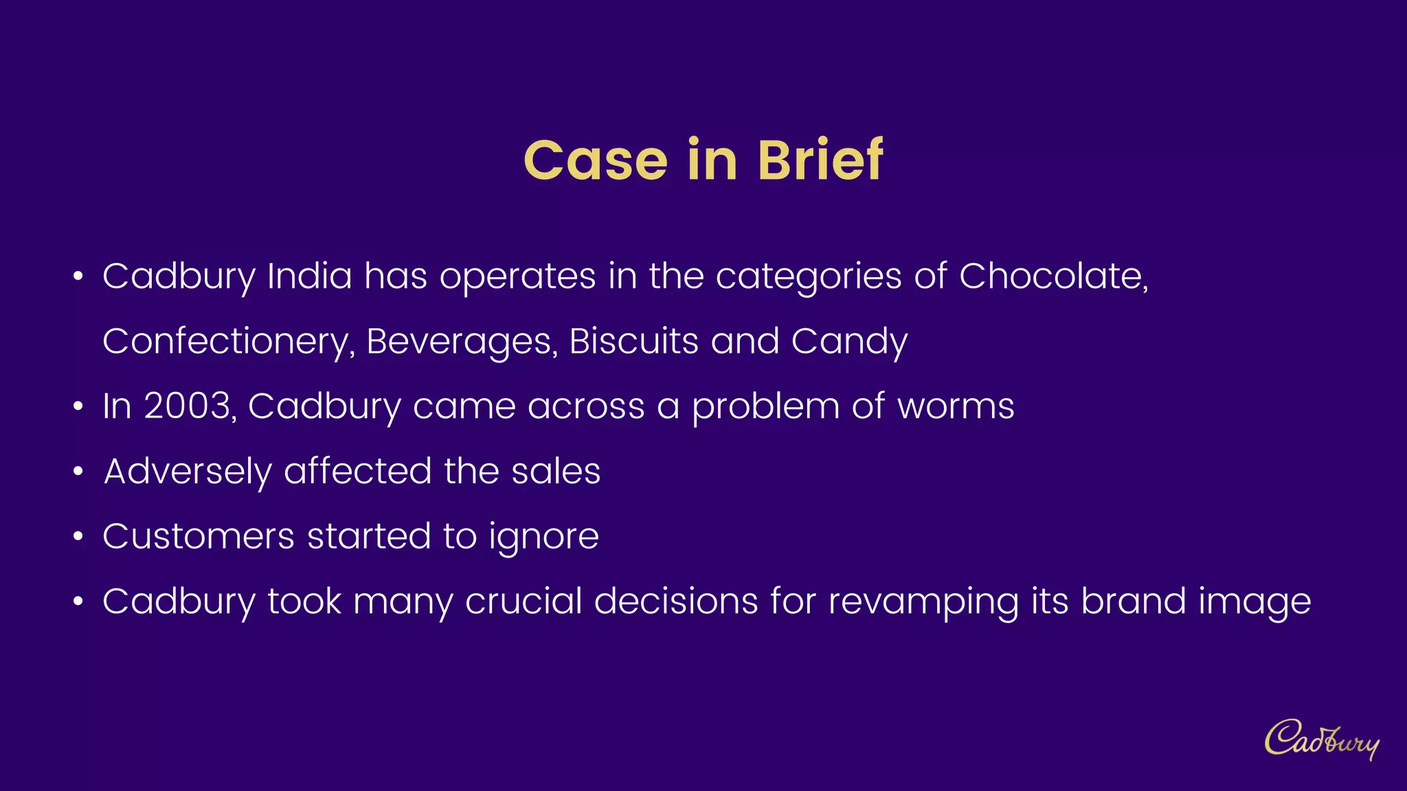 Cadbury brand management case study analysis | PPTX