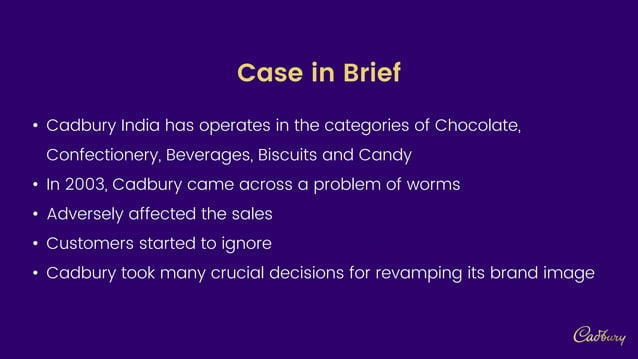 Cadbury brand management case study analysis | PPTX