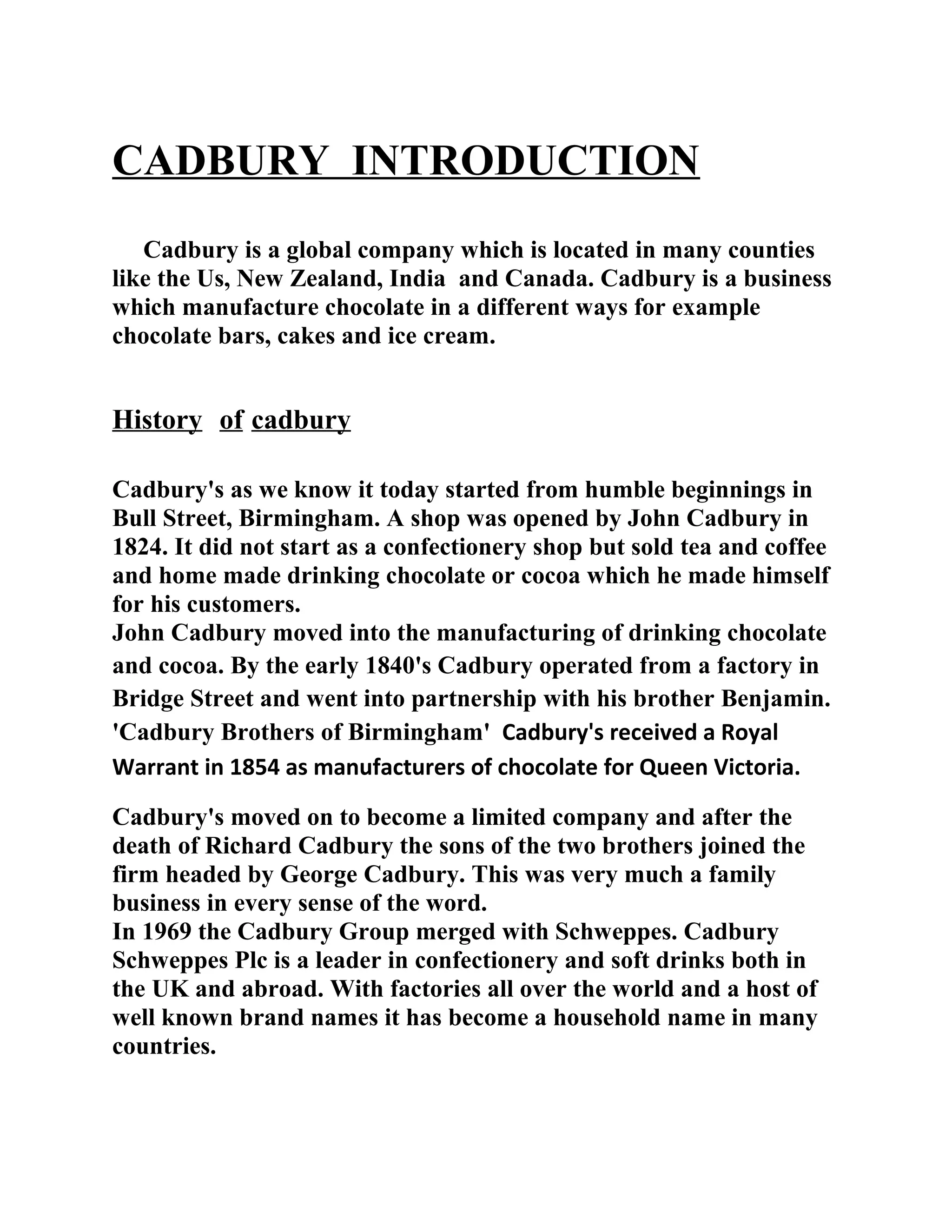 Cadbury | DOC