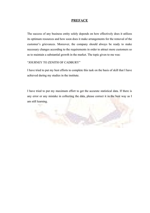 Cadbury project report | PDF