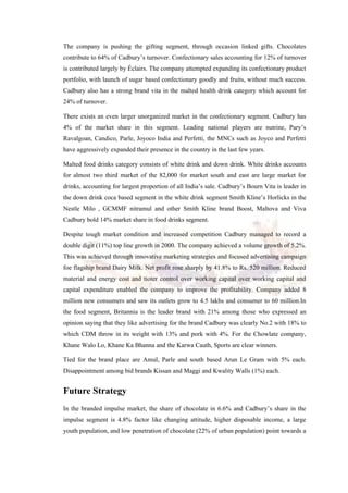 Cadbury project report | PDF