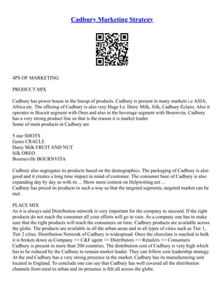 Cadbury | PDF