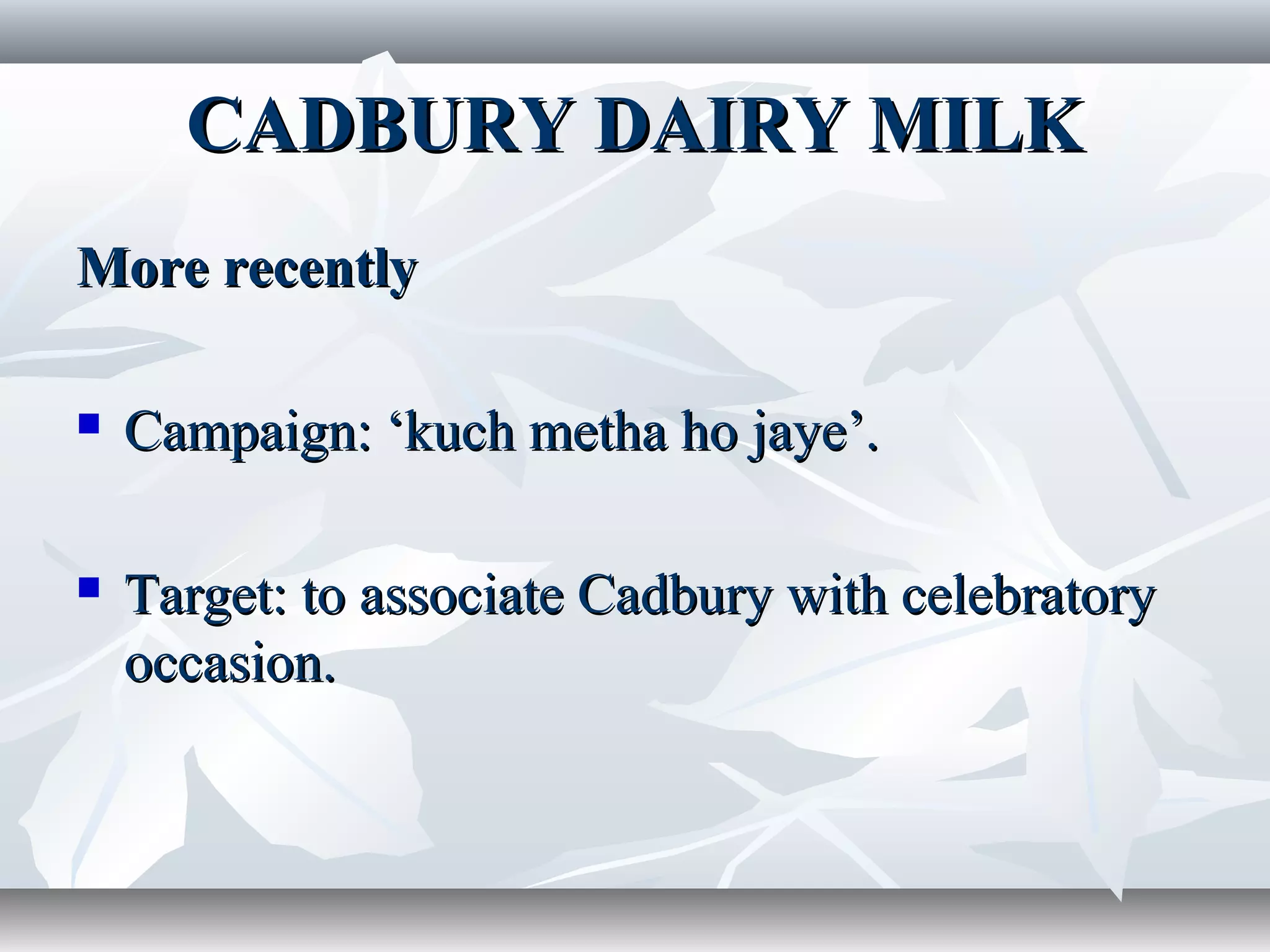 Cadbury dairy milk | PPT
