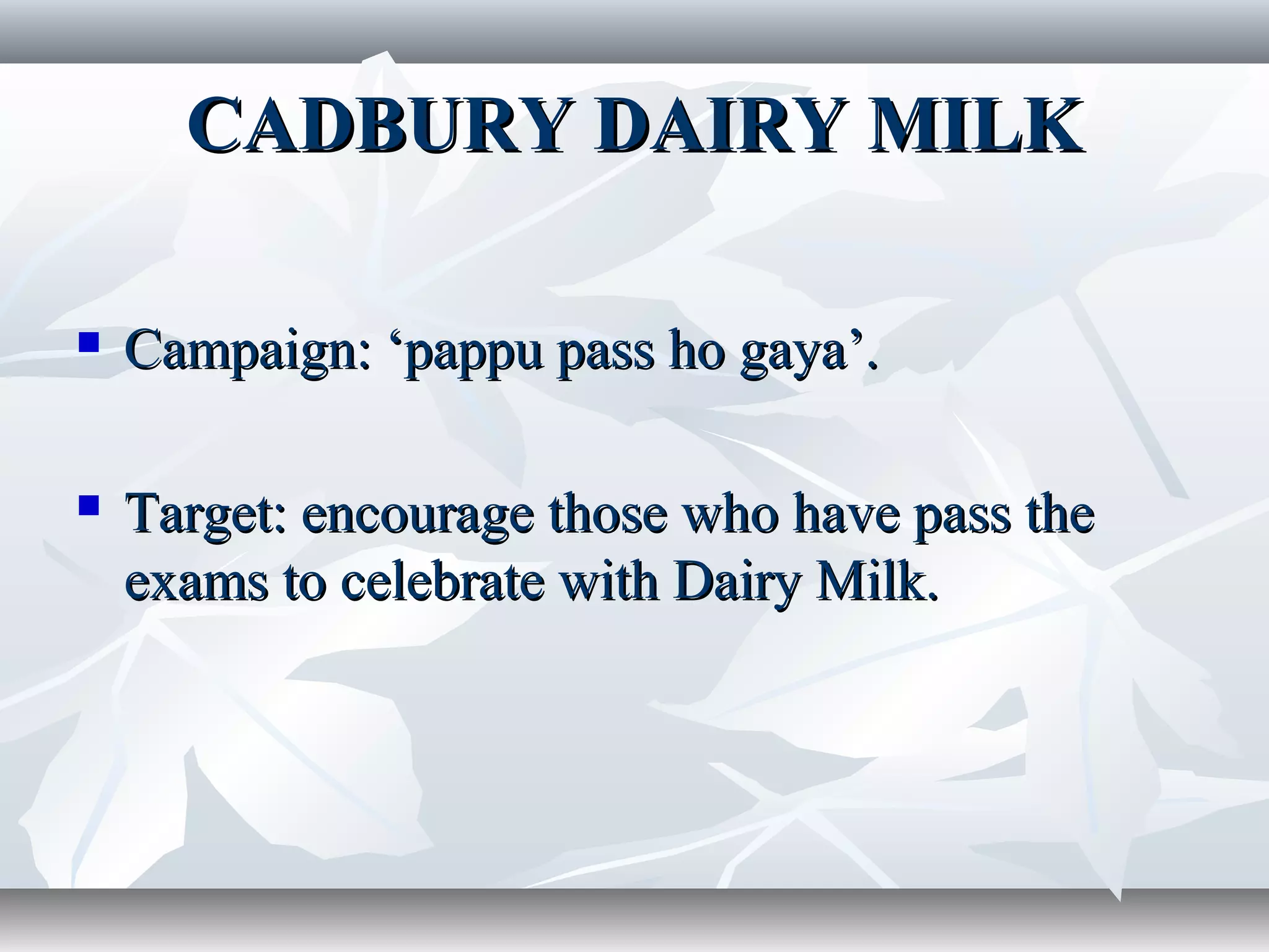 Cadbury dairy milk | PPT