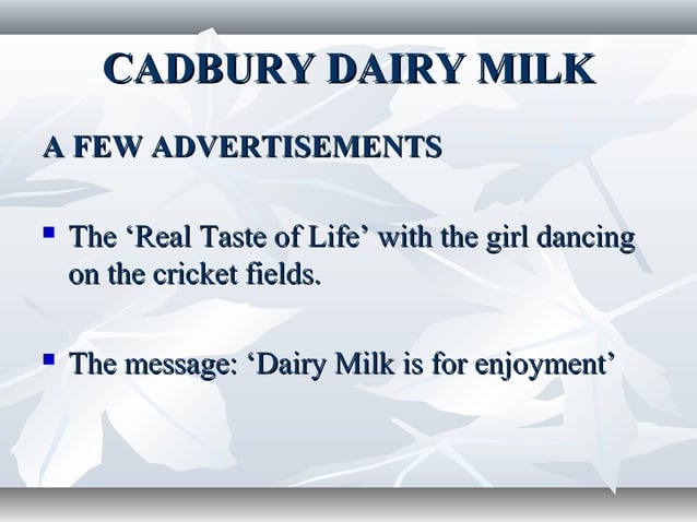 Cadbury dairy milk | PPT