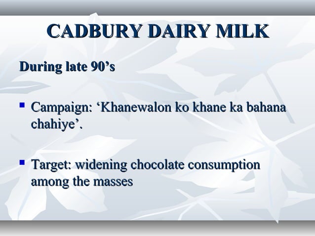 Cadbury dairy milk | PPT