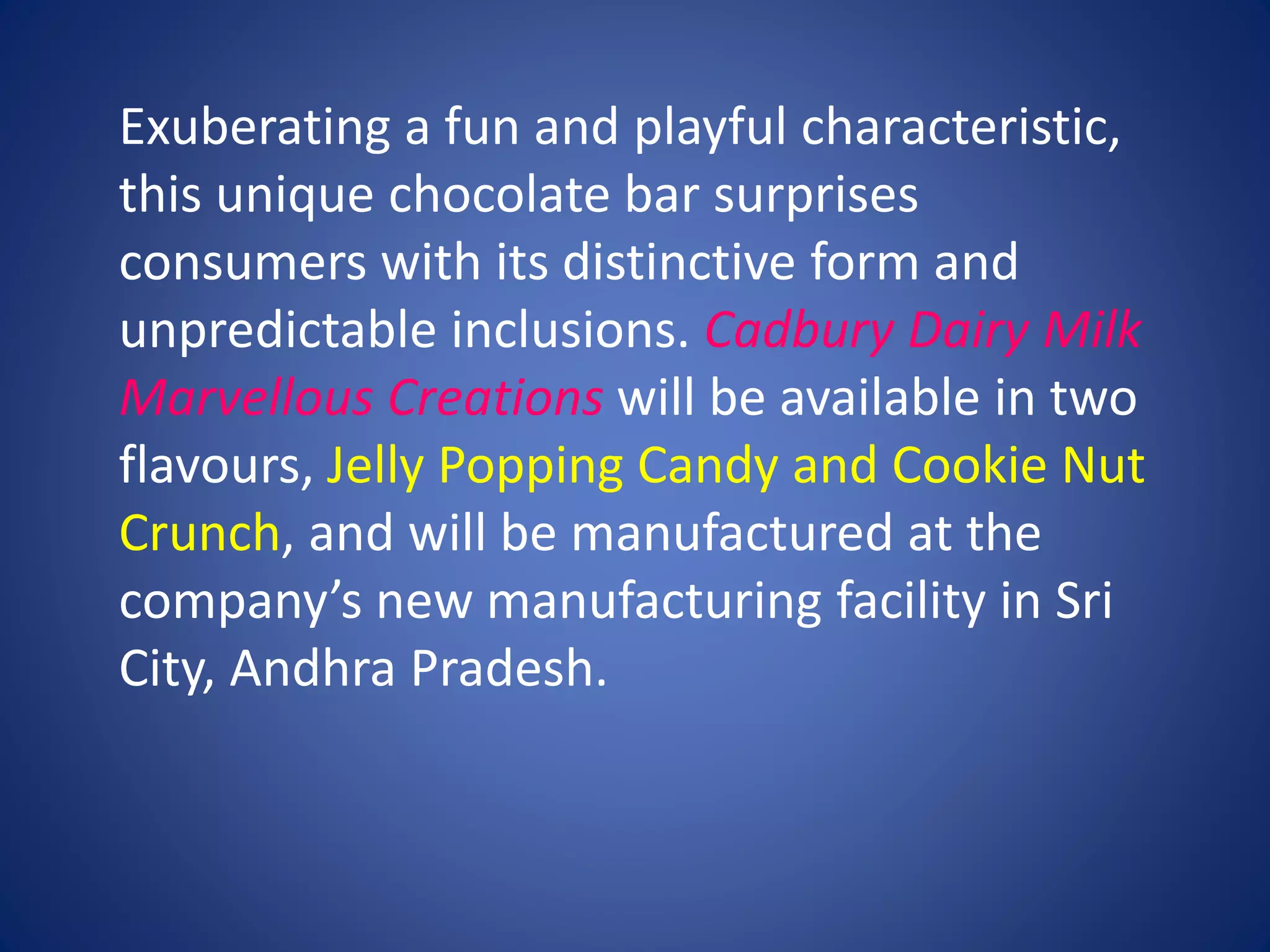 Cadbury India- An overview | PPTX