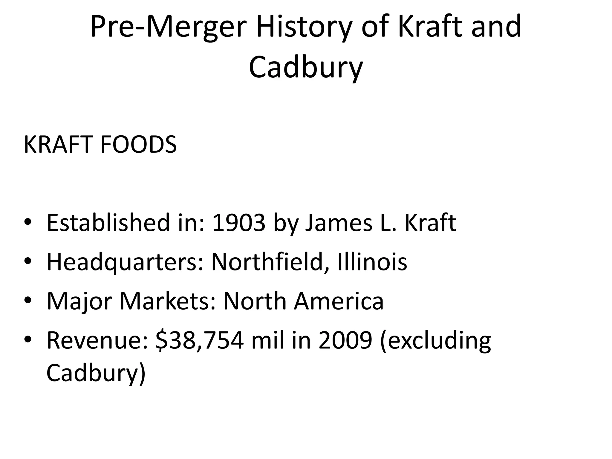 Cadbury Kraft Merger 2010 | PPTX