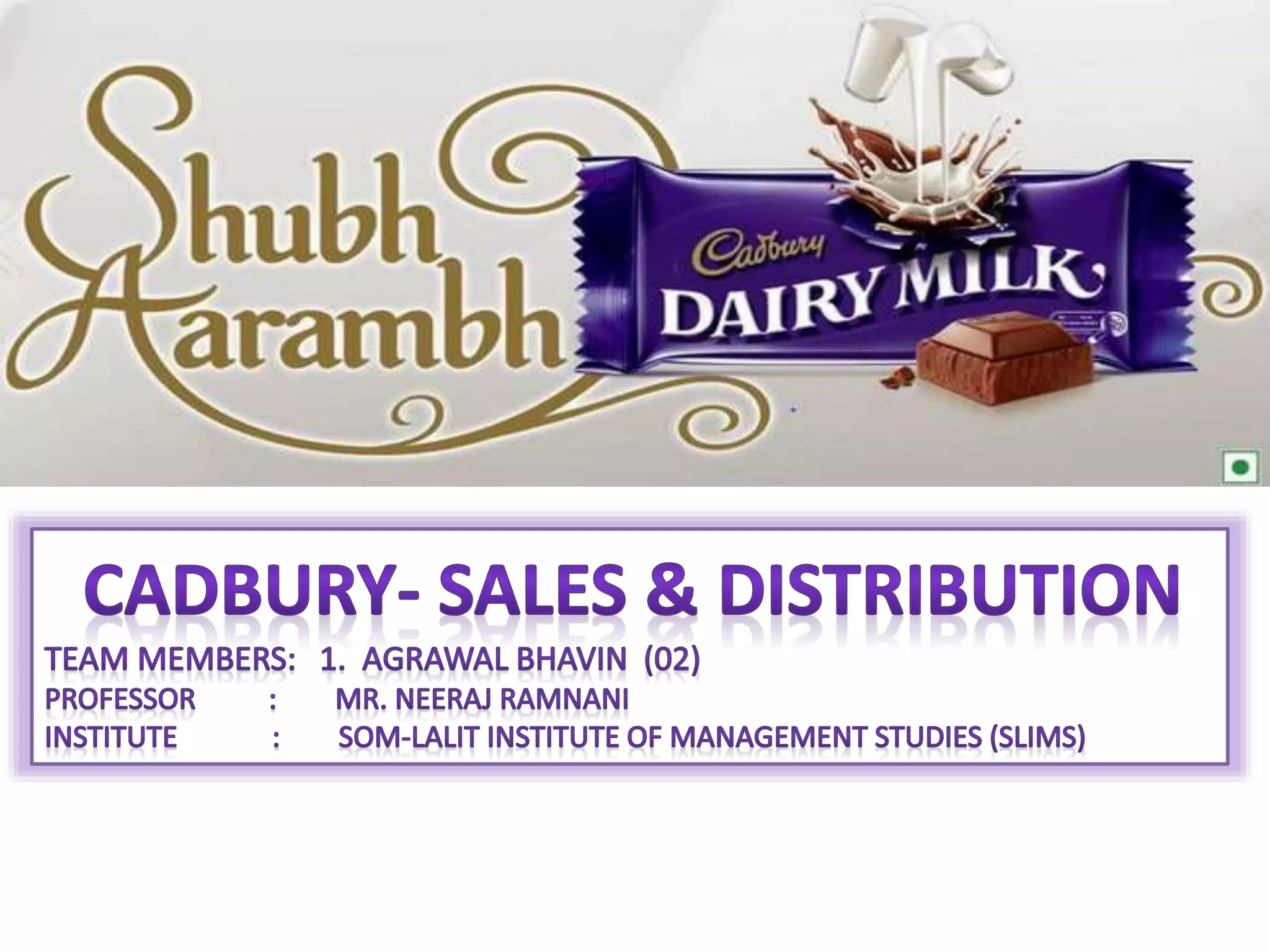 Sales And Distribution of Cadbury | PPTX