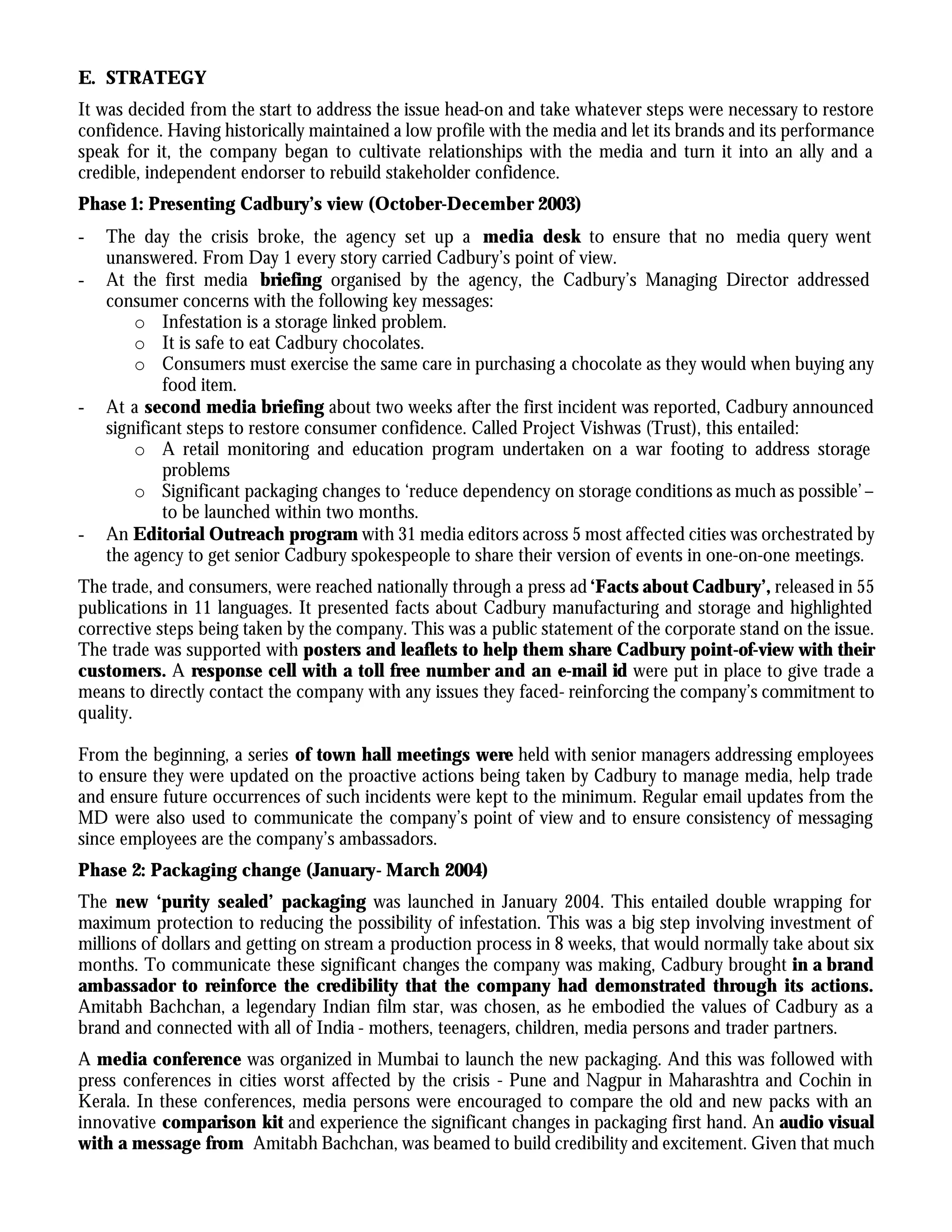 Cadbury case study | PDF
