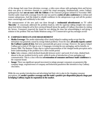 Cadbury case study | PDF
