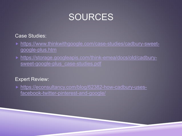 Cadbury Case Study | PPT