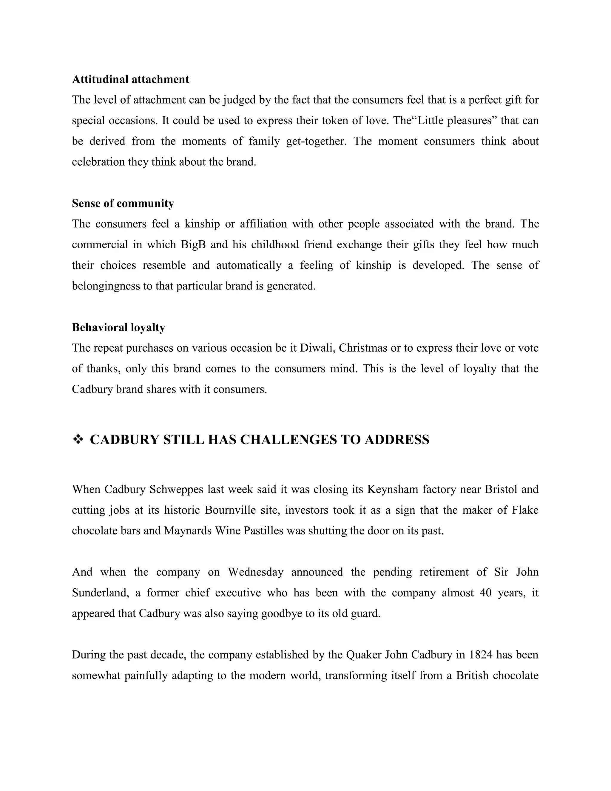 Cadbury cbbe model | PDF