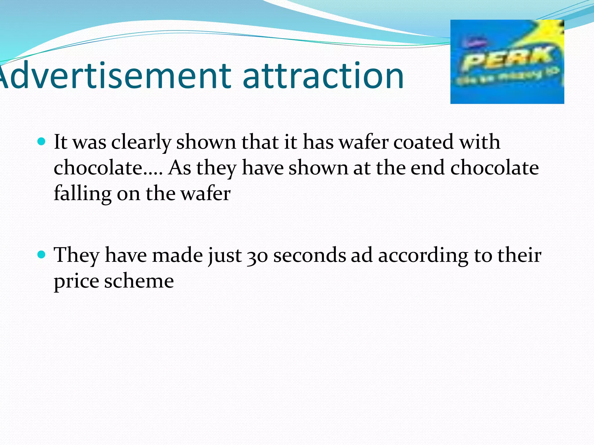 Cadbury chocolate advertisement study(focusing perk) | PPTX