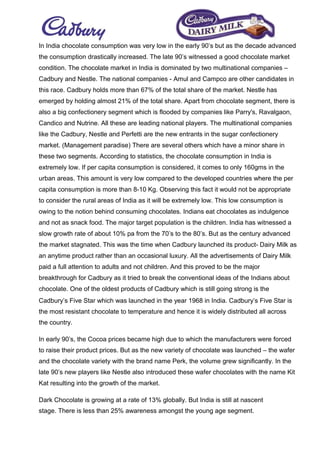 Organisation behvaiour of Cadbury | DOC