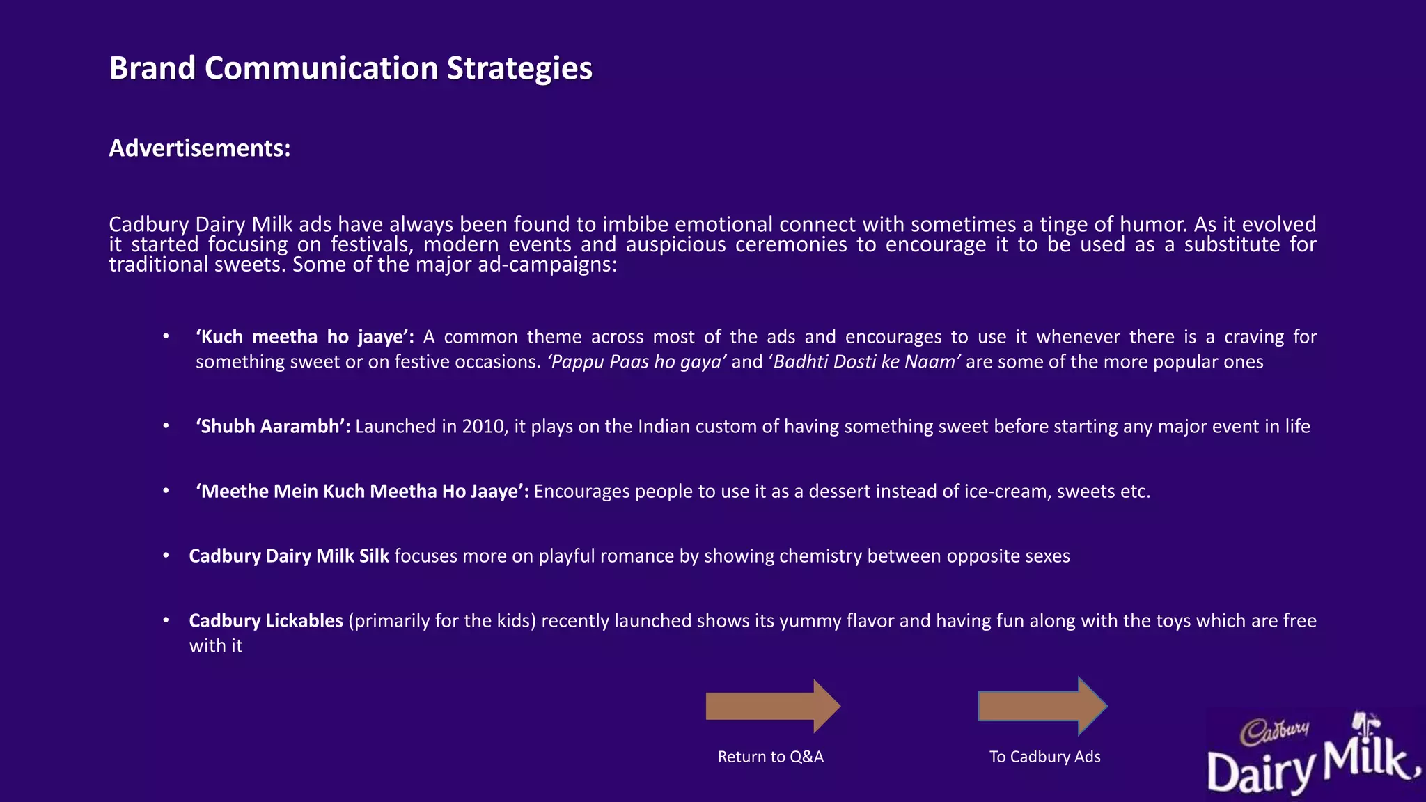 Brand Analysis of Cadbury Dairy Milk | PPTX