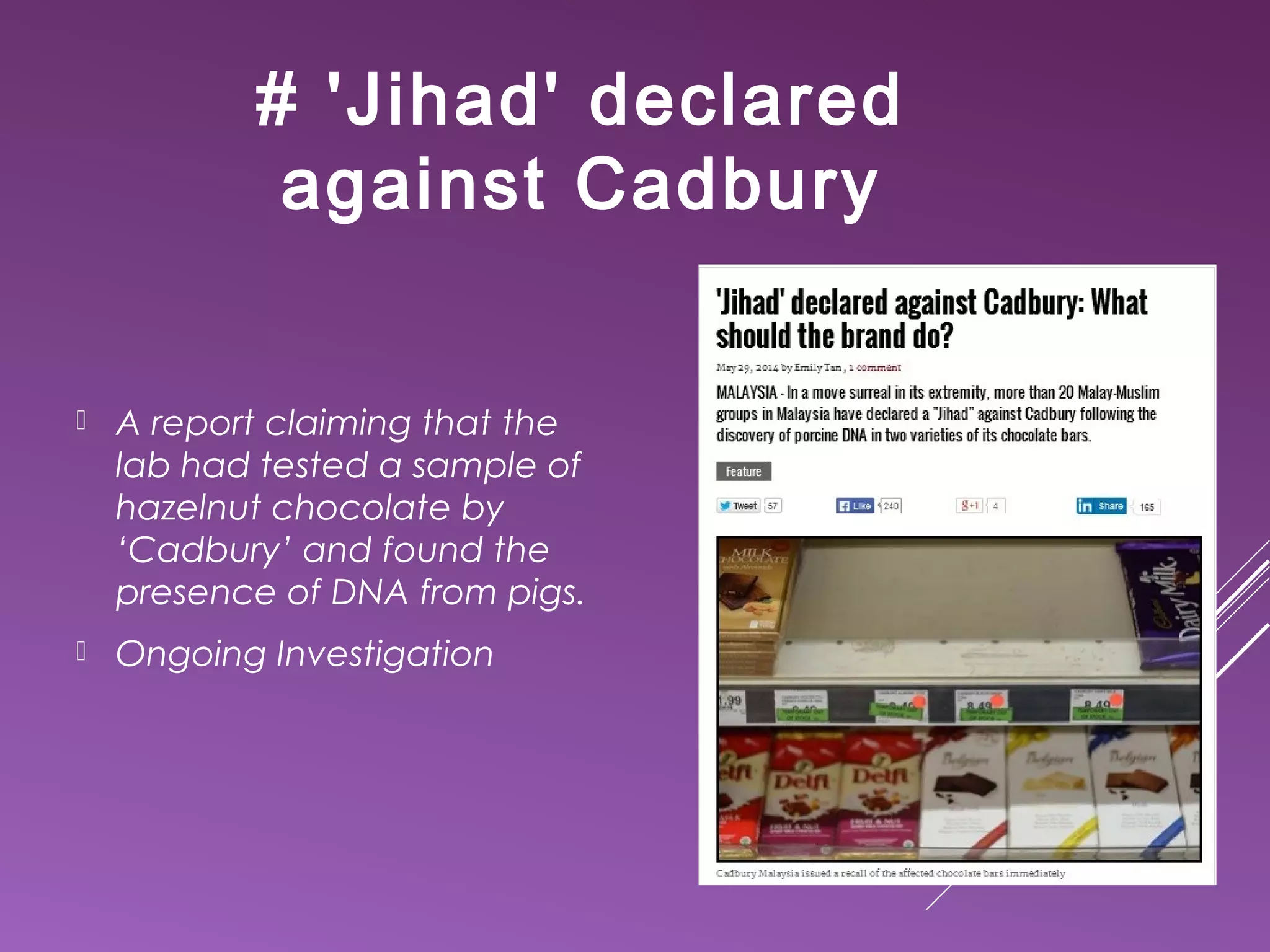 Cadbury Products,Ethics & Governance | PPT