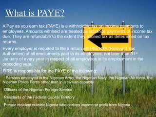 PAYE Presentation1 ppt 2012 | PPT