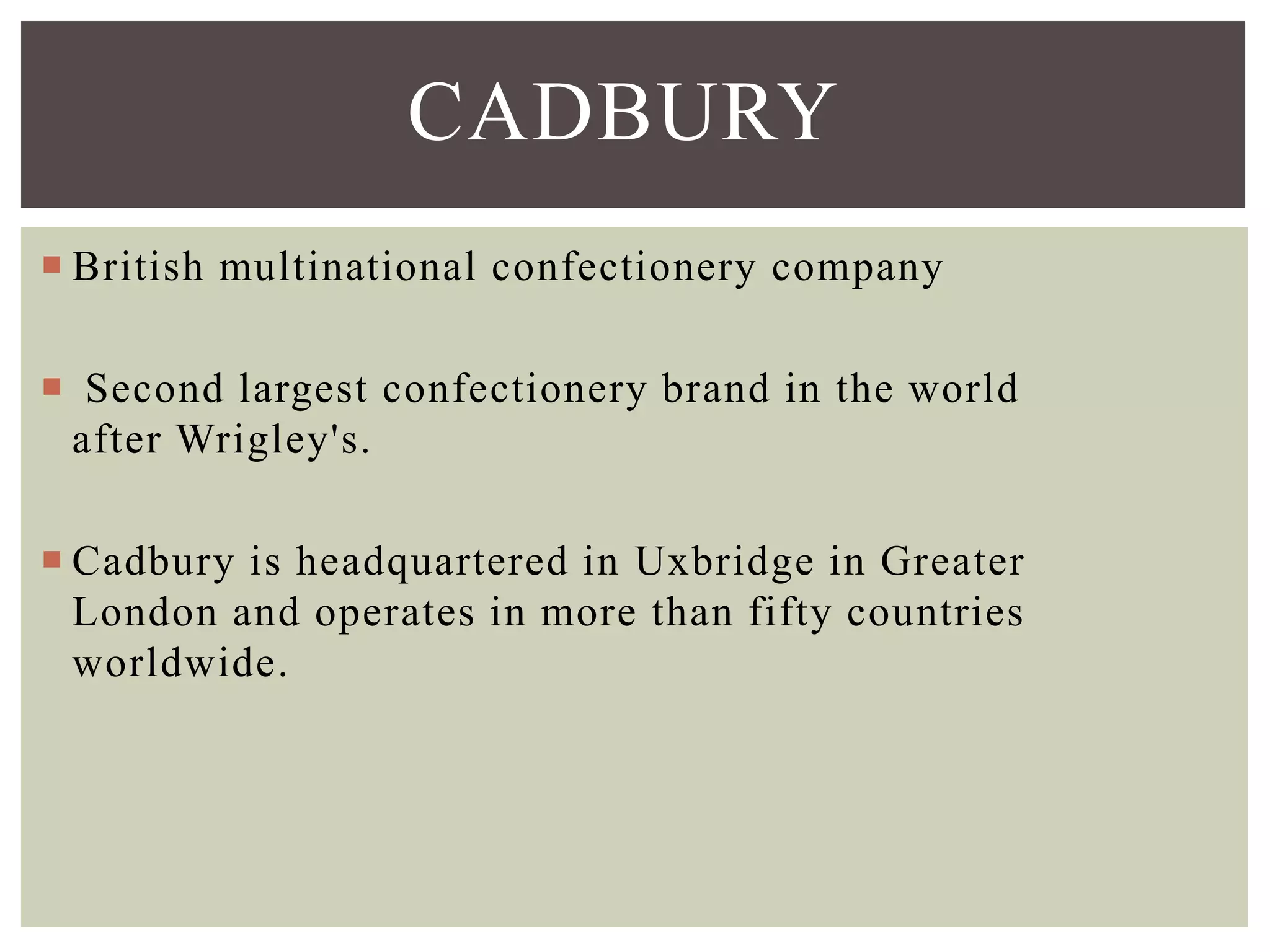 Cadbury ppt | PPTX