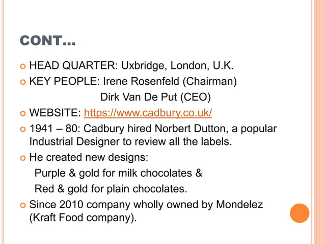 Cadbury presentation | PPT