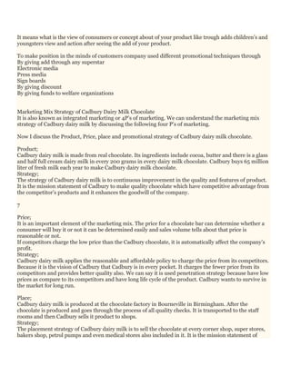 Cadbury plc project | DOCX