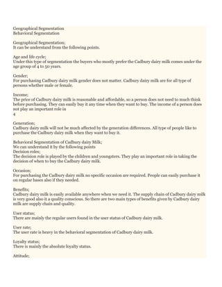 Cadbury plc project | DOCX