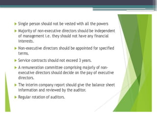 Cadbury Report under corporate governance | PPTX