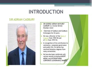 Cadbury Report under corporate governance | PPTX