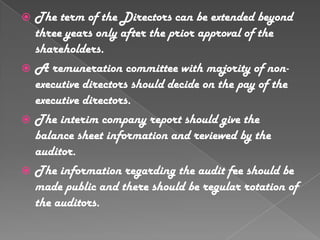 Cadbury report on corporate governance | PPTX