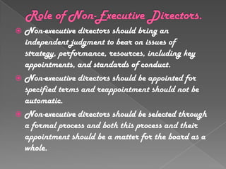 Cadbury report on corporate governance | PPTX