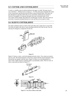 KEY.COTTER AND KNUCKLE JOINTS | PDF