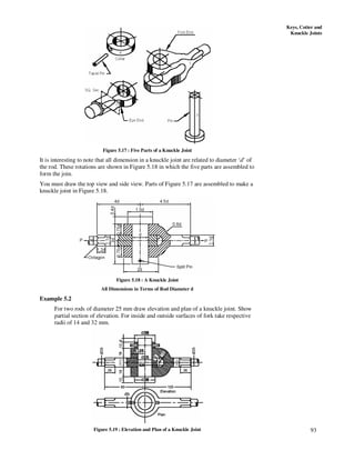 KEY.COTTER AND KNUCKLE JOINTS | PDF