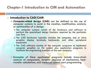 CAD CAM Module-1-Chapter-1 - Part-A | PDF