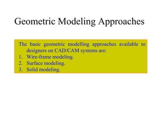 Geometric Modelling approaches | PPT