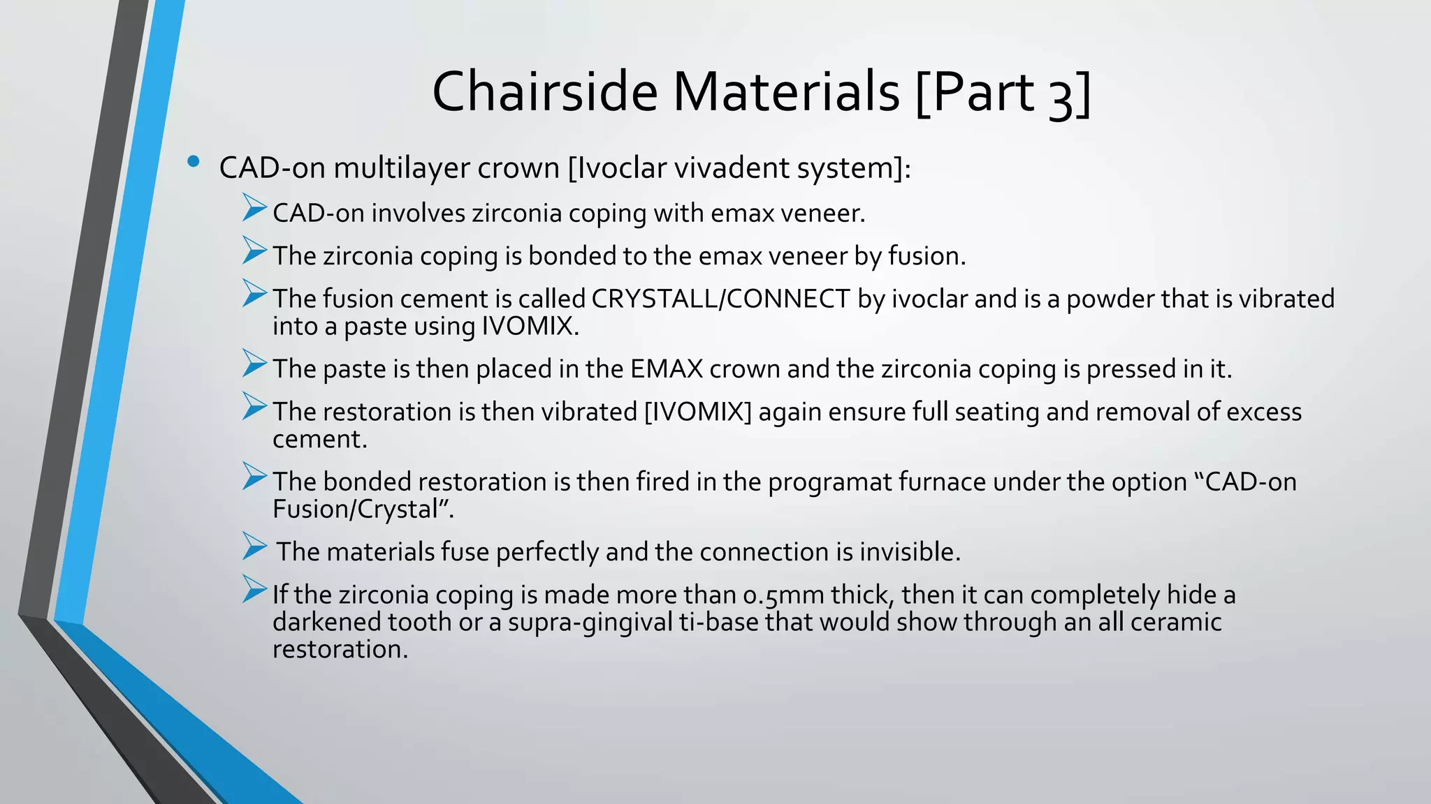 CAD/CAM CEREC course | PPTX