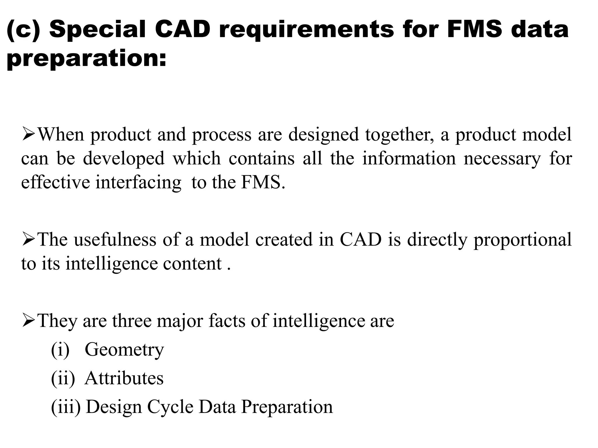 CAD CAM CONSIDERATIONS IN FMS | PPTX