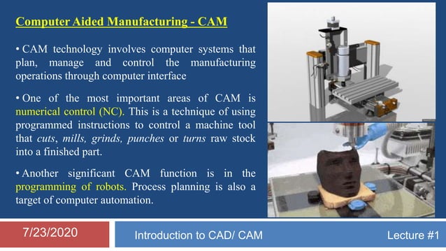 CAD/CAM Lecture #1 | PPTX